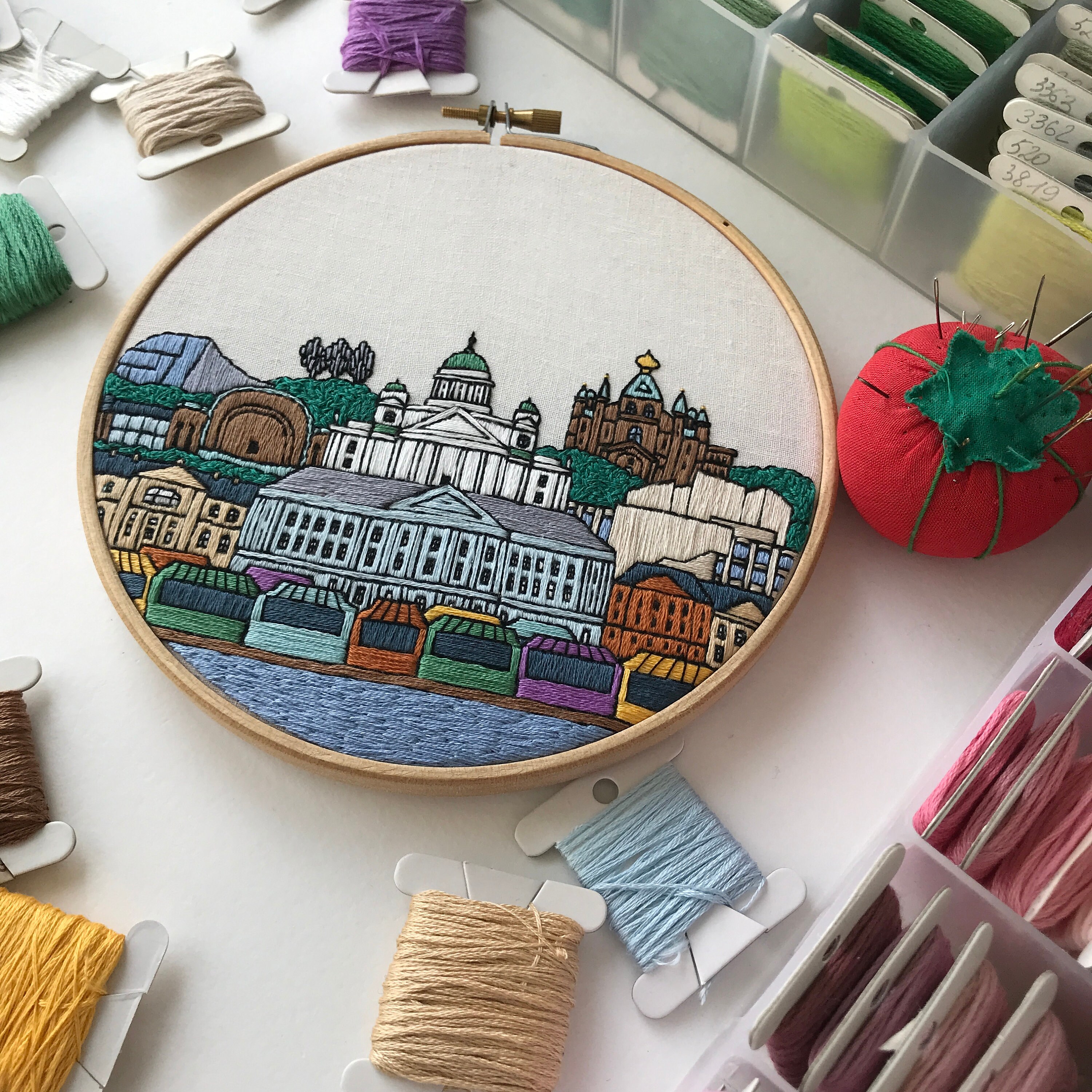 Helsinki Finland. Hand Embroidery Pattern PDF. Diy.embroidery | Etsy