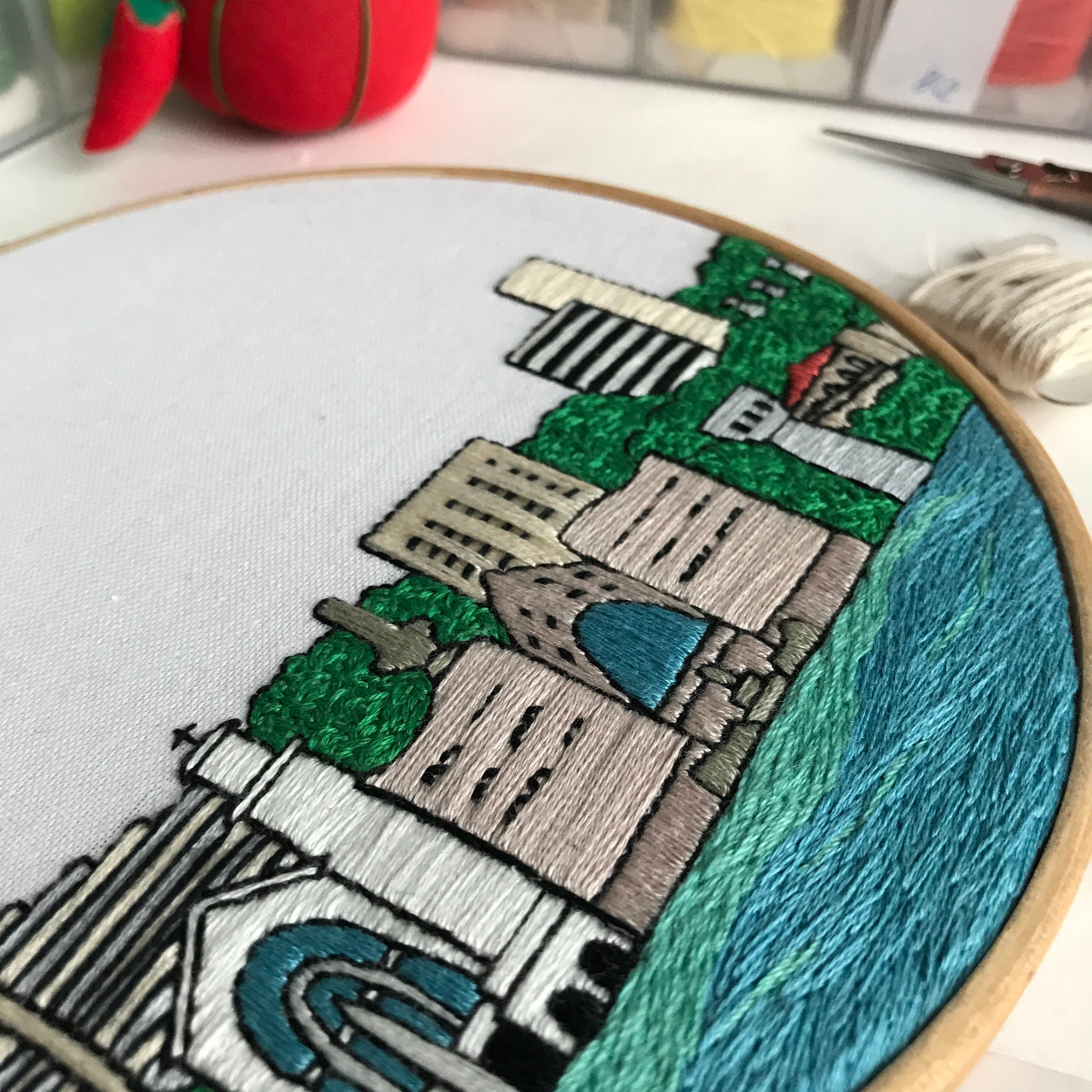 Hagatna, Guam. Hand Embroidery Pattern PDF With Embroidery Guide and ...