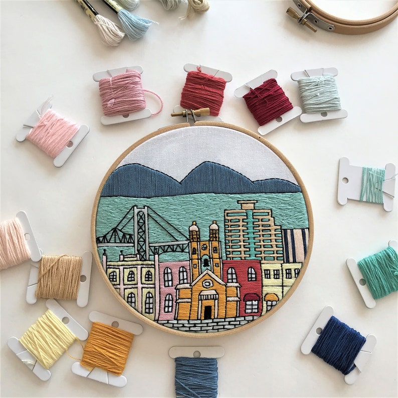 Florianopolis Brazil. Hand Embroidery pattern PDF. Embroidery | Etsy