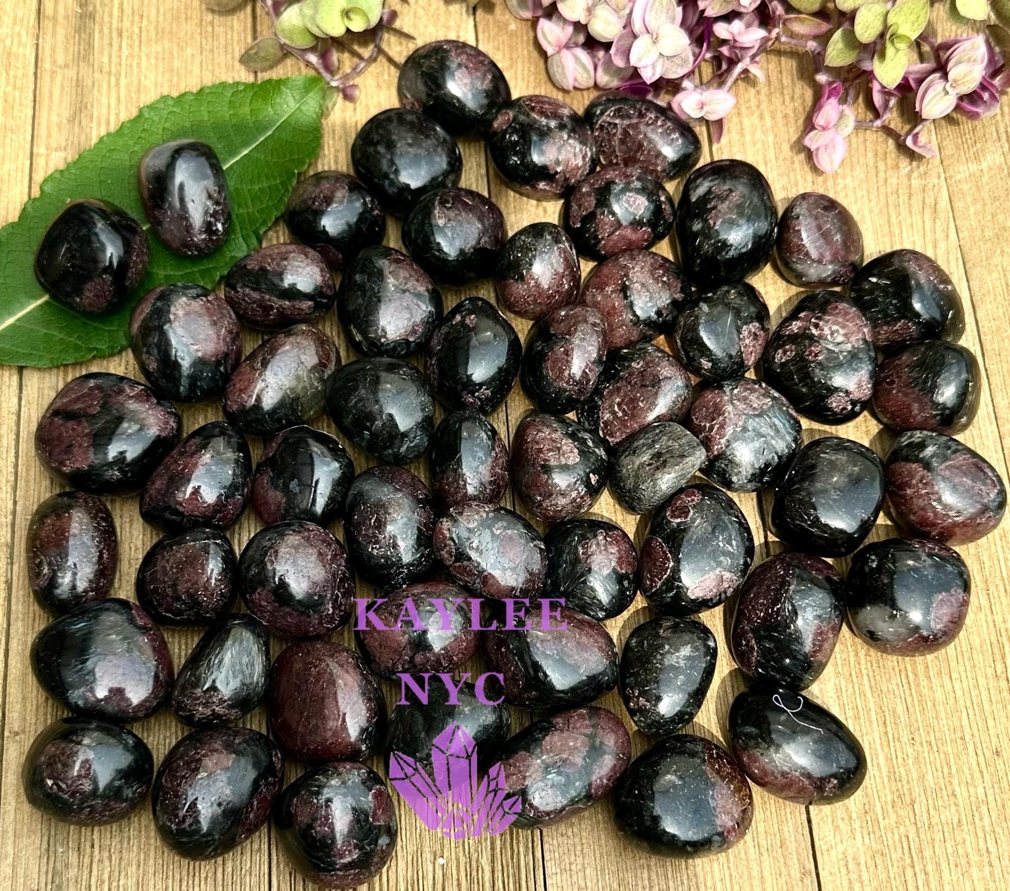 Wholesale Lot 2 Lbs Natural Garnet Astrophyllite Tumble Crystal Healing ...