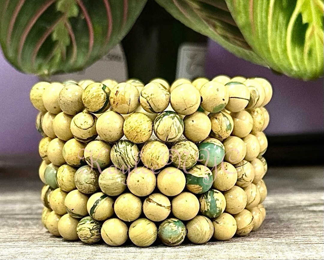 Wholesale 6 Pcs Natural Yellow Unakite Jasper Aka Chrysoprase 8mm 7.5 ...