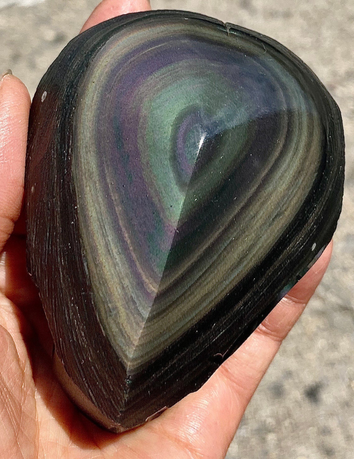 Wholesale Lot 2 Lb Natural Rainbow Obsidian Half Polish Crystal Healing ...