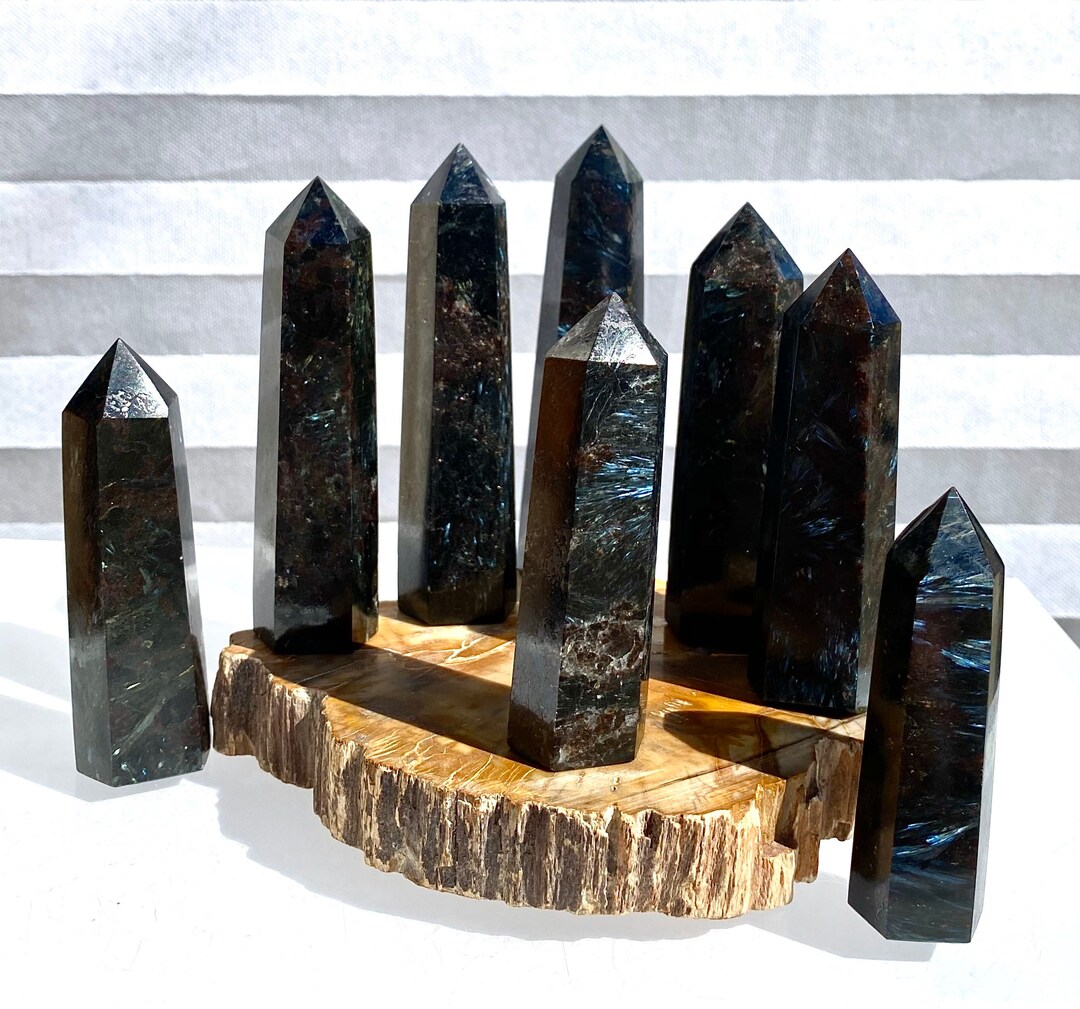 Wholesale Lot 2 Lbs Natural Astrophyllite Aka Arfvedsonite Obelisk ...
