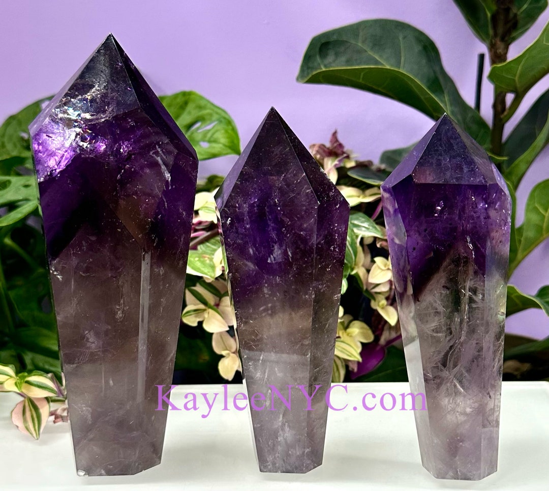 Wholesale Lot 3-4 Pcs Natural Bahia Amethyst Wand Dragon’s Teeth 2.8 ...