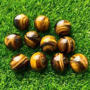 Wholesale Lot 1 Lb Natural Tiger Eye Spheres Crystal Ball Energy ...