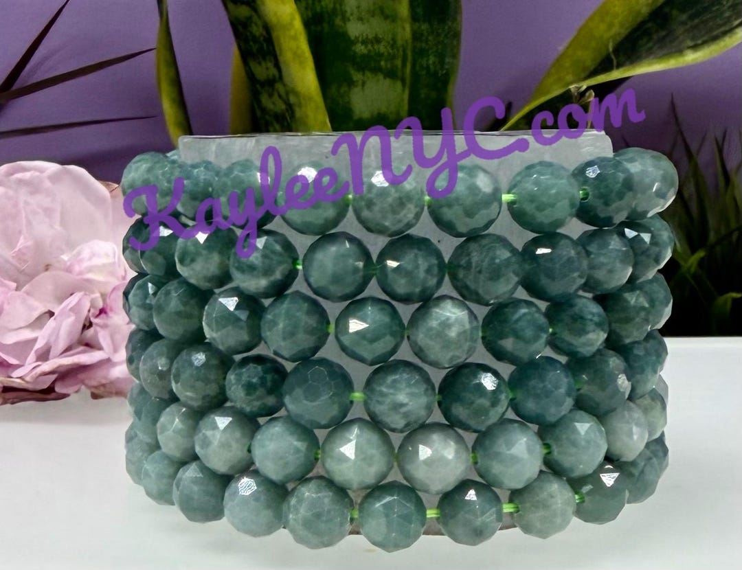 Wholesale 6 Pcs 8mm Faceted Jade Jadeite Natural Crystal Healing ...