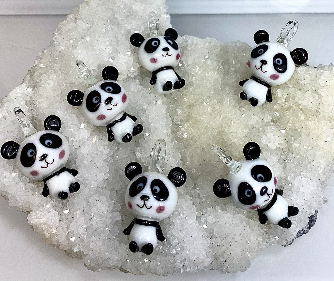 Wholesale Lot 12 Pcs Pandas Glass Pendant Hand Blown - Etsy