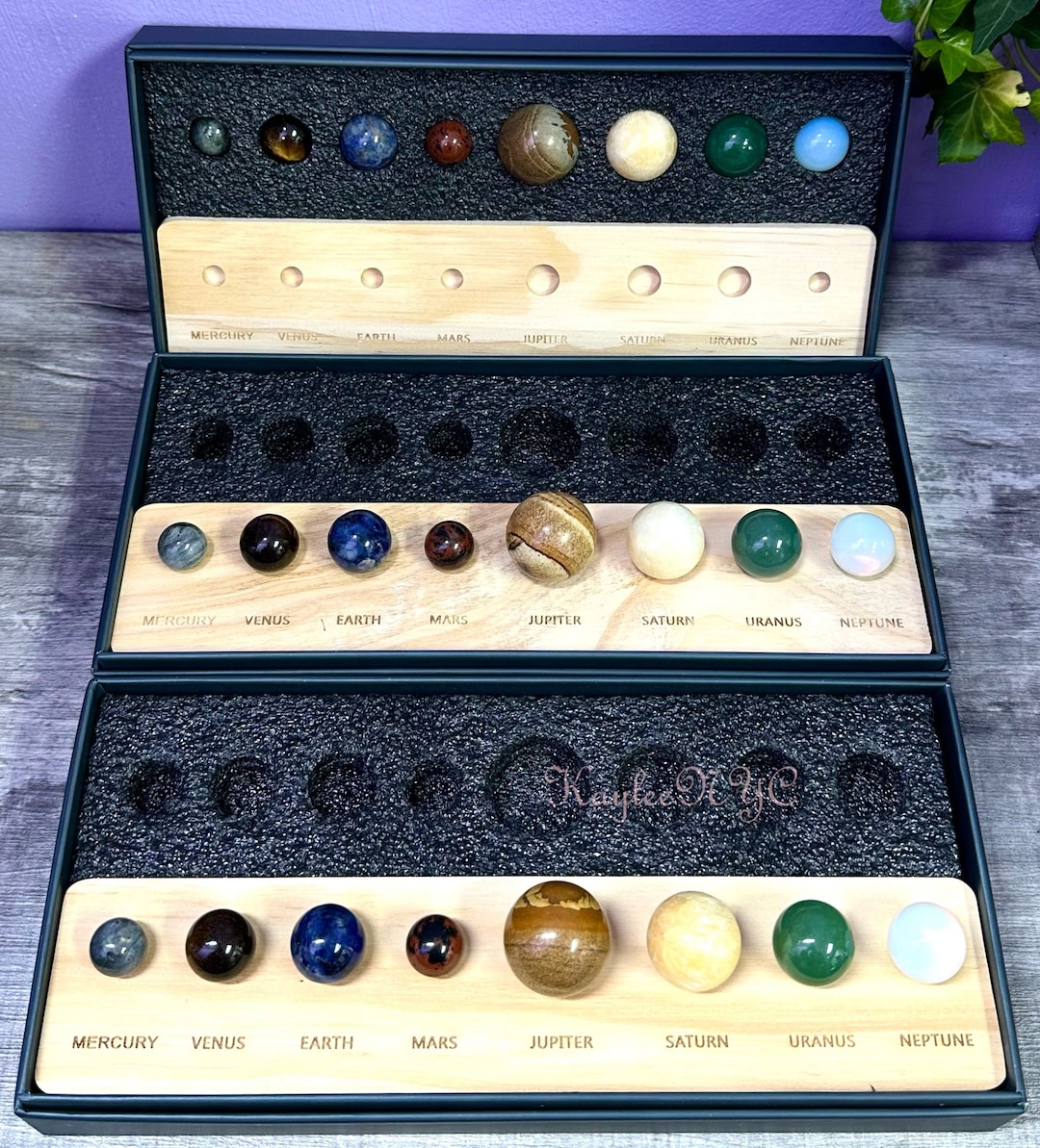 Wholesale Lot 3 Boxes Natural Crystal Solar System Set Healing Energy ...