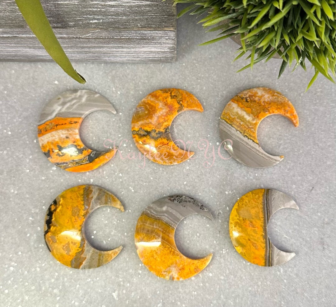 Wholesale Lot 6 Pcs Natural Bumblebee Jasper Moons Healing Energy - Etsy