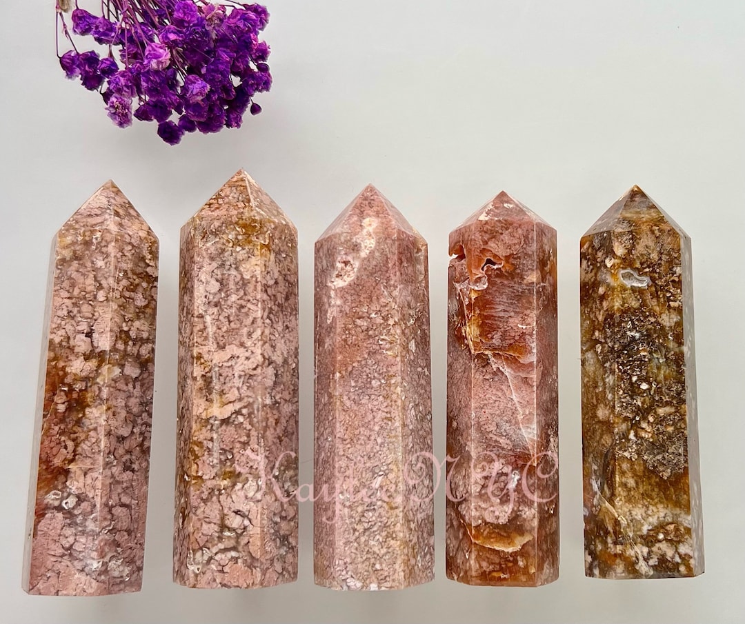 Wholesale Lot 1 Lb Snowflake Agate Obelisk Tower Point Crystal Energy ...