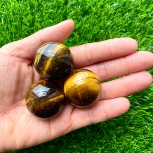 Wholesale Lot 1 Lb Natural Tiger Eye Spheres Crystal Ball Energy ...
