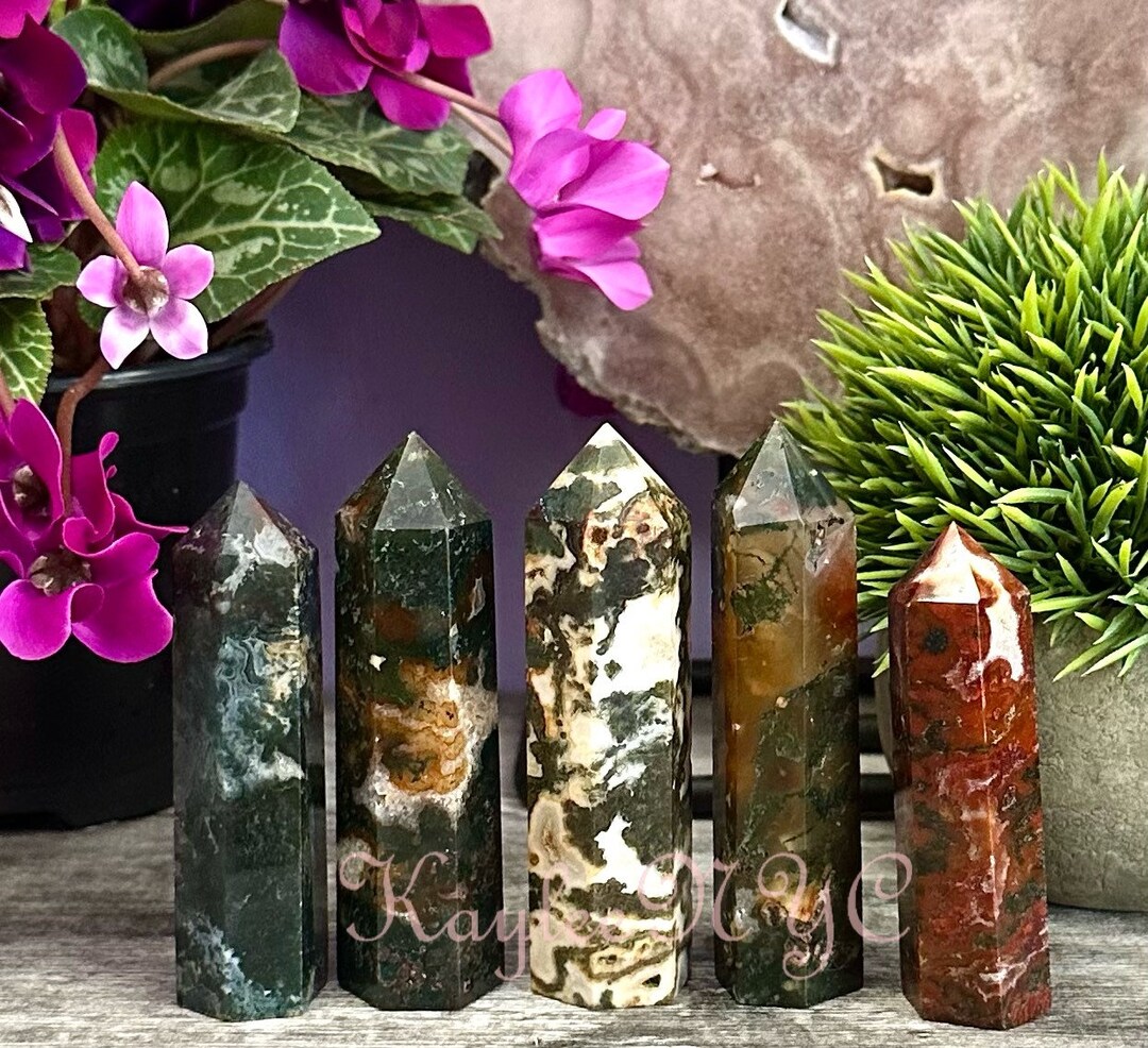 Wholesale Lot 1 Lb Red Moss Agate Obelisk Tower Point Crystal Healing ...