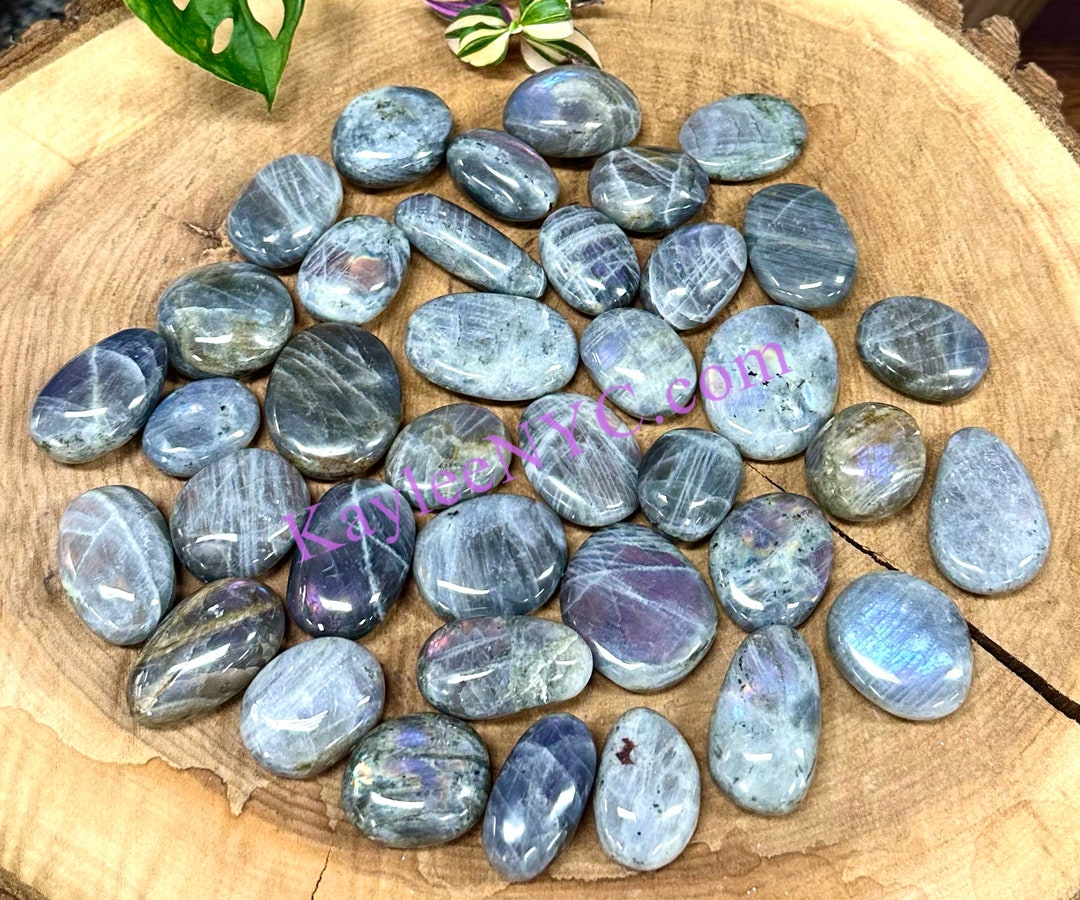 Wholesale Lot 2 Lbs Natural Sunset Labradorite Mini Palm Stone Crystal ...