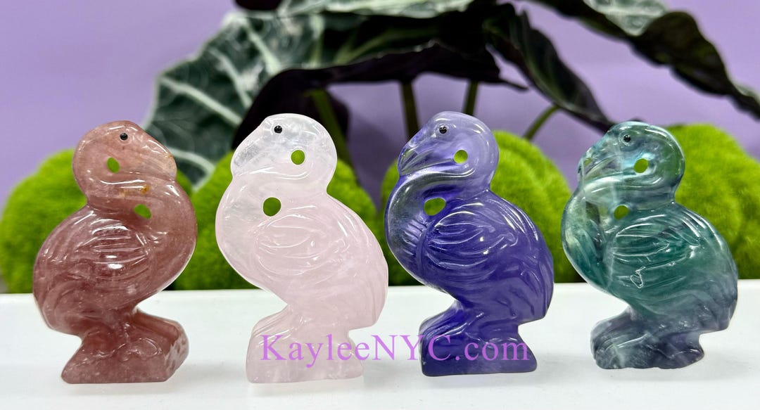 Wholesale Lot 4 Pcs 7cm Natural Crystal Flamingo Healing Energy - Etsy