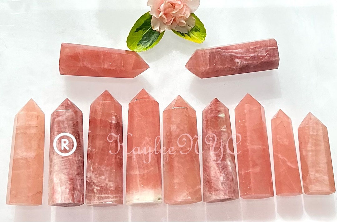 Wholesale Lot 2 Lbs Natural Strawberry Calcite Obelisk Tower Point ...