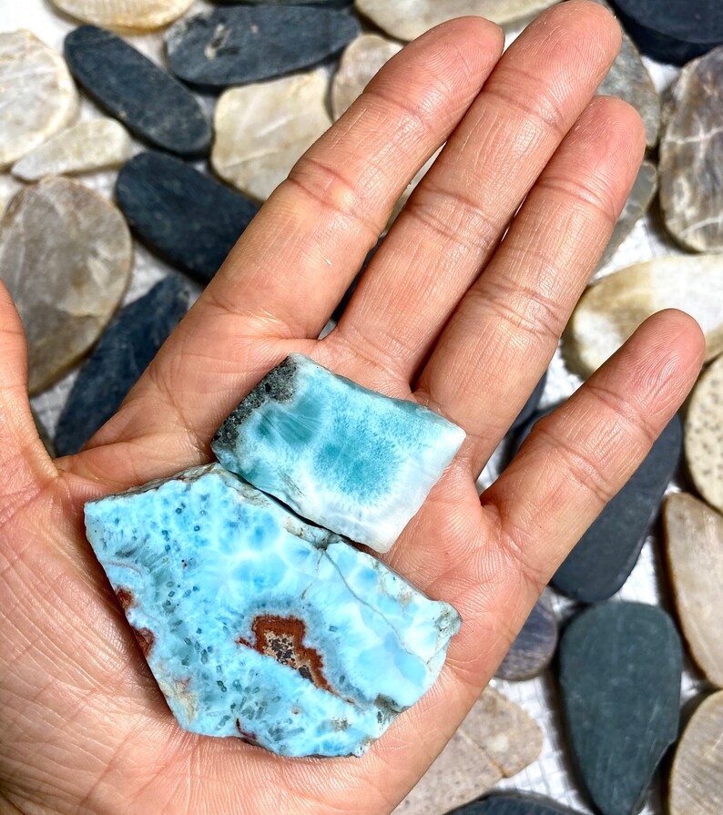 Wholesale Lot 1 Lb Natural Larimar Slabs Crystal Healing | Etsy