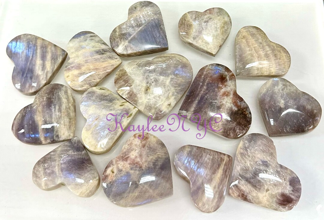 Wholesale Lot 2 Lbs Natural Moonstone Heart Crystal Healing Energy - Etsy