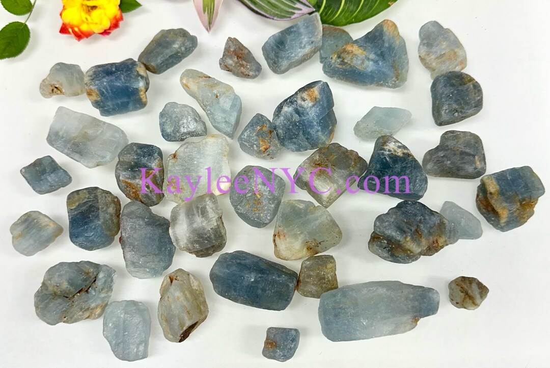 Wholesale Lot 2 Lbs Natural Blue Calcite Crystal Healing Energy Nice ...
