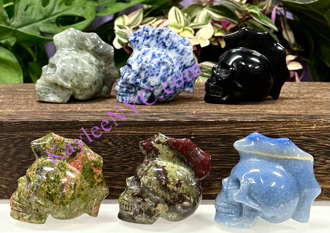 Wholesale Lot 6 Pcs 2.5 Natural Crystal Mohawk Skull - Etsy