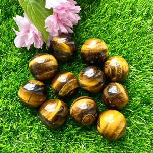 Wholesale Lot 1 Lb Natural Tiger Eye Spheres Crystal Ball Energy ...