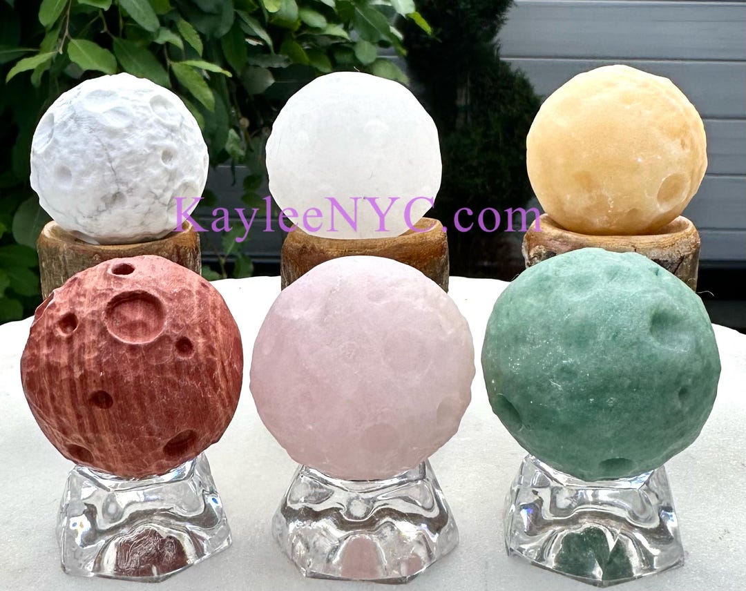 Wholesale Lot 6 Pcs Mix Crystal 40mm Moon Spheres Ball Nice Quality ...