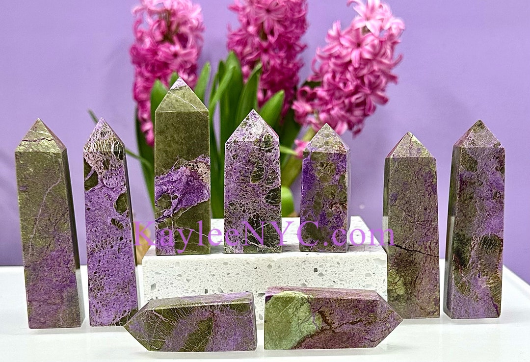 Wholesale Lot 1 Lb Natural Atlantisite Stichtite Obelisk Tower Point ...