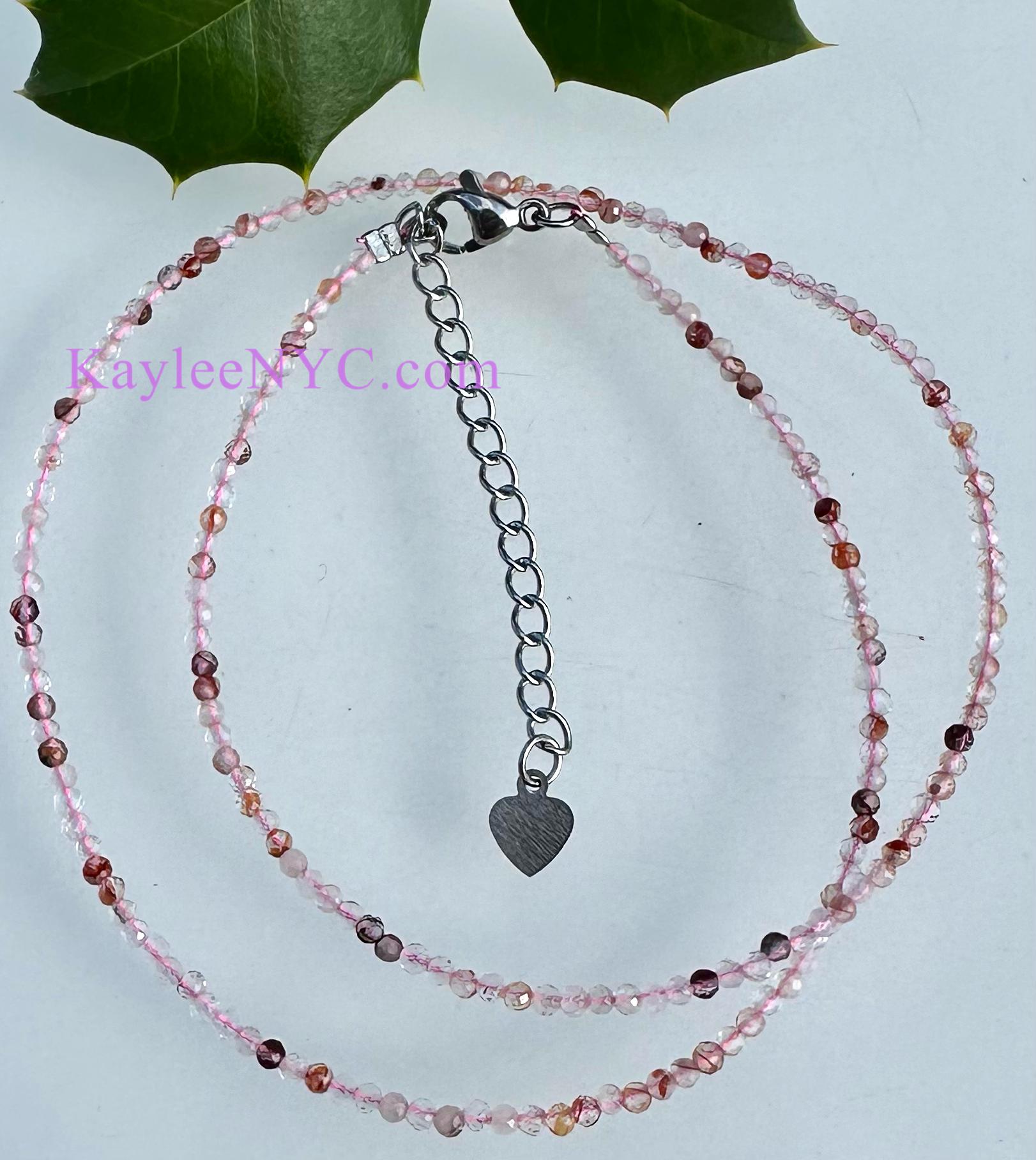 Wholesale 6 Pcs 2mm Natural Hematoid Fire Quartz Necklaces - Etsy