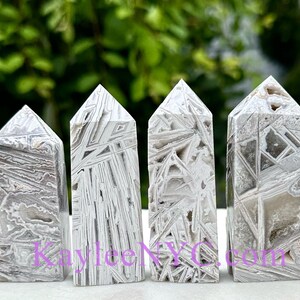 Wholesale Lot 1 Lb Natural White Lace Agate Obelisk Tower Point Crystal ...