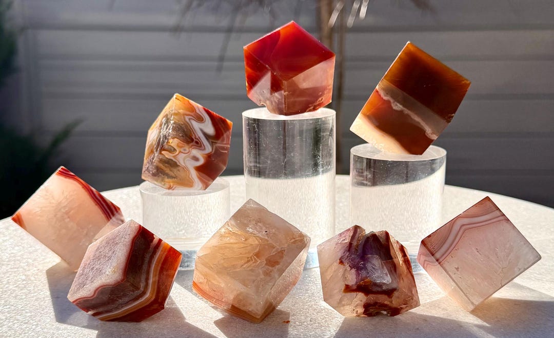 Wholesale Lot 2 Lbs Natural Carnelian Cube Crystal Healing Energy - Etsy