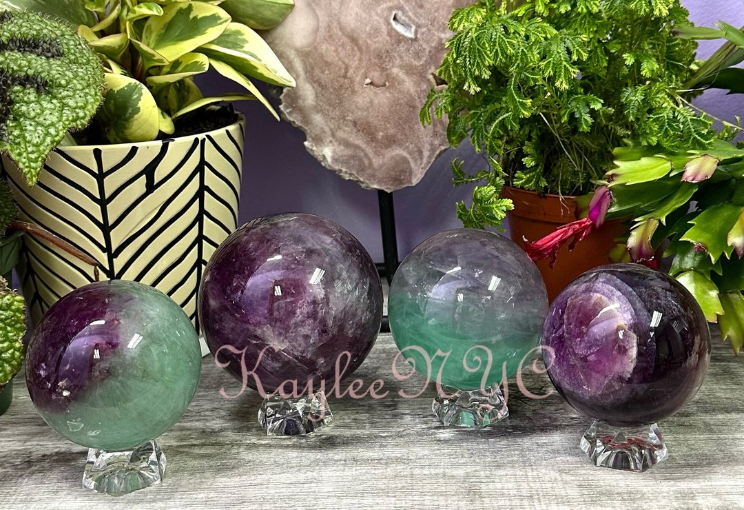 Wholesale Lot 4-5 Pcs Natural Watermelon Fluorite Spheres Crystal Ball ...