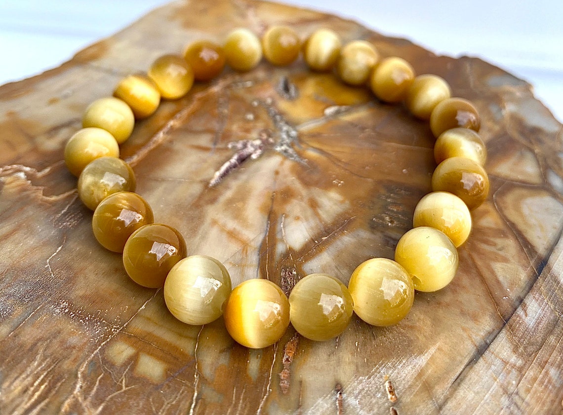 Wholesale 6 Pcs Natural Honey Tiger Eye 8mm 7.5 Stretch | Etsy