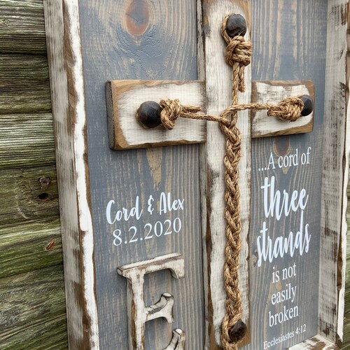Cord of Three Strands Sign Wedding Sign Unity Braids® Sign - Etsy