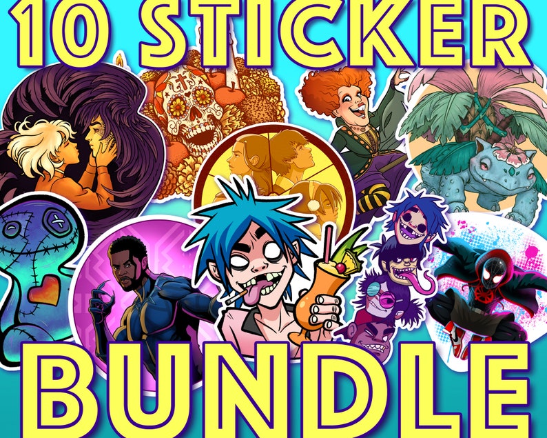 10 STICKER BUNDLE Choose Any 10 Stickers for a Discounted - Etsy