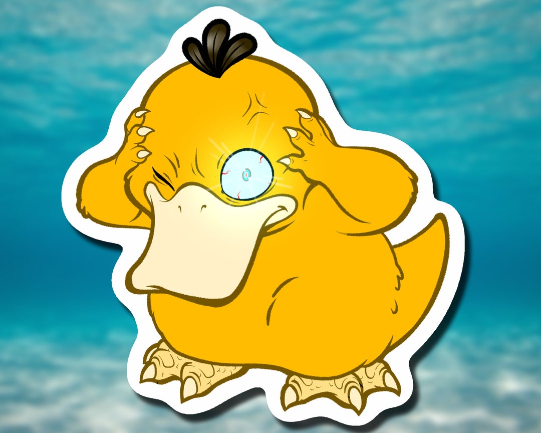 Psyduck Vinyl Sticker - Etsy