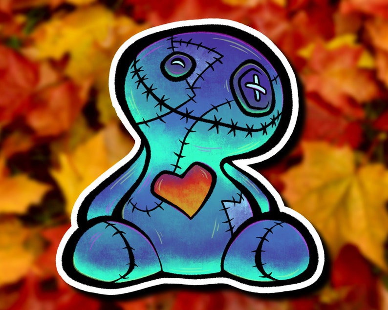 Cutie Voodoo Doll Sticker - Etsy