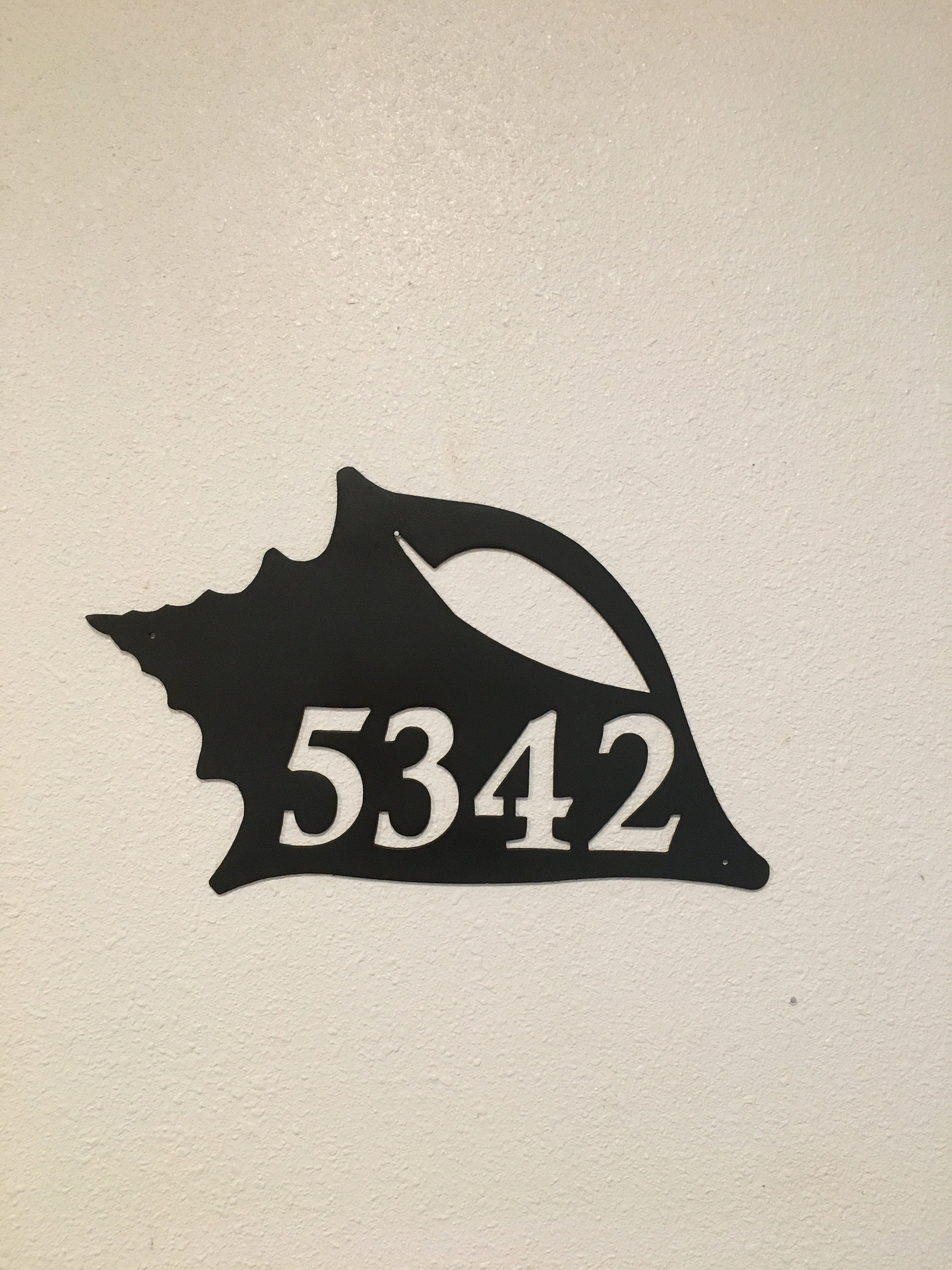 Beach Address Sign, Shell Address Sign, Metal Address Sign, Ocean ...