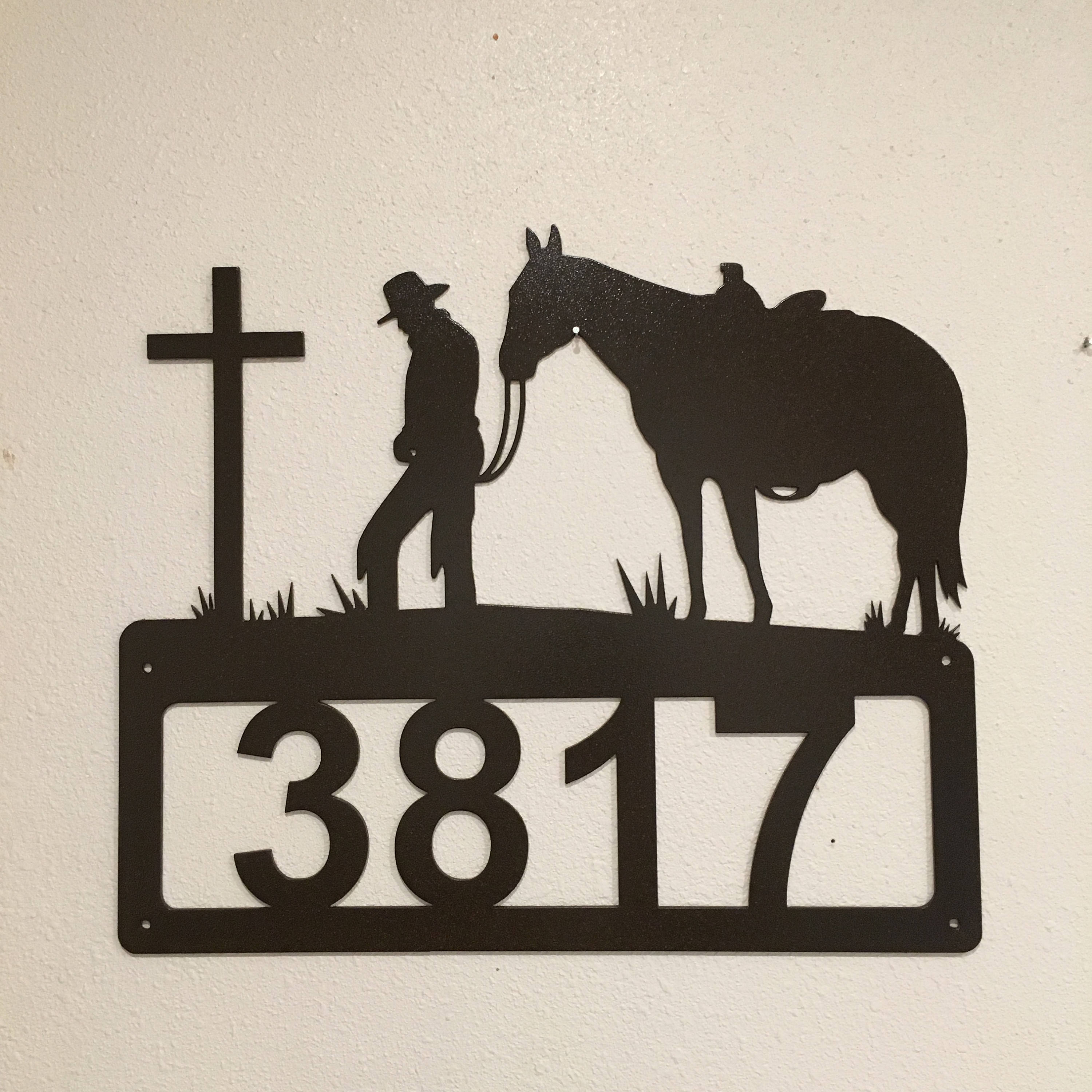 Cowboy Cross Address Sign HN32B-1 - Etsy
