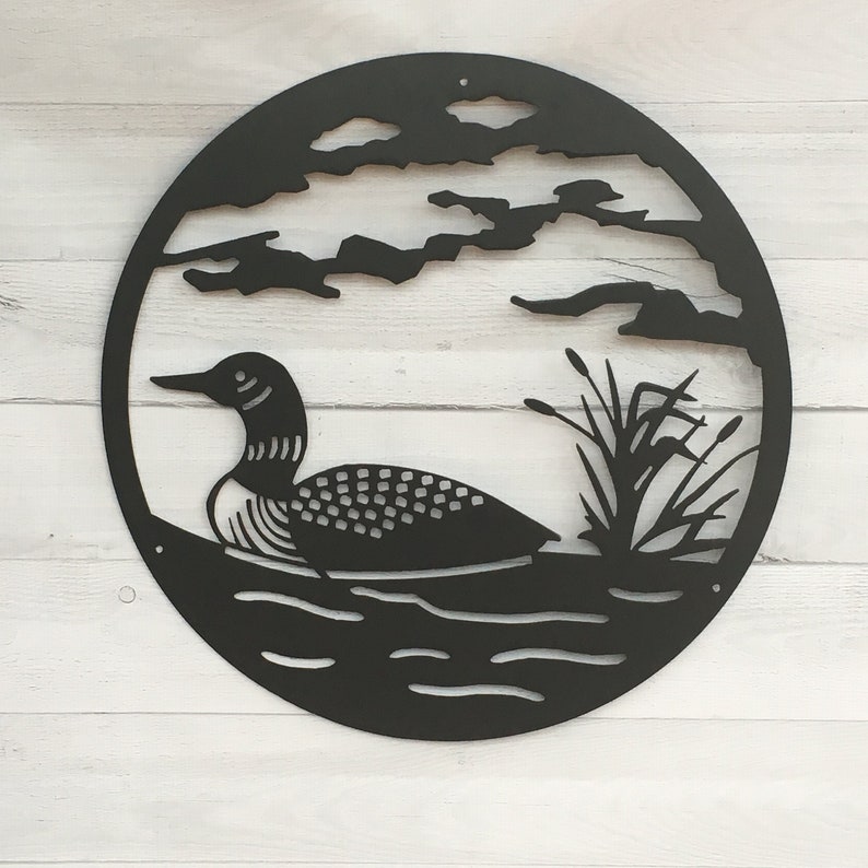 Loon Wildlife Metal Art Loon Wall Art Loon Decor W21A - Etsy