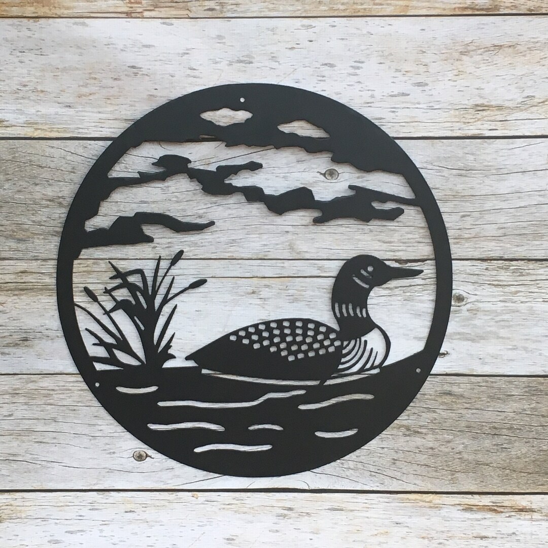 Loon Wildlife Metal Art, Loon Wall Art, Loon Decor, W21A - Etsy