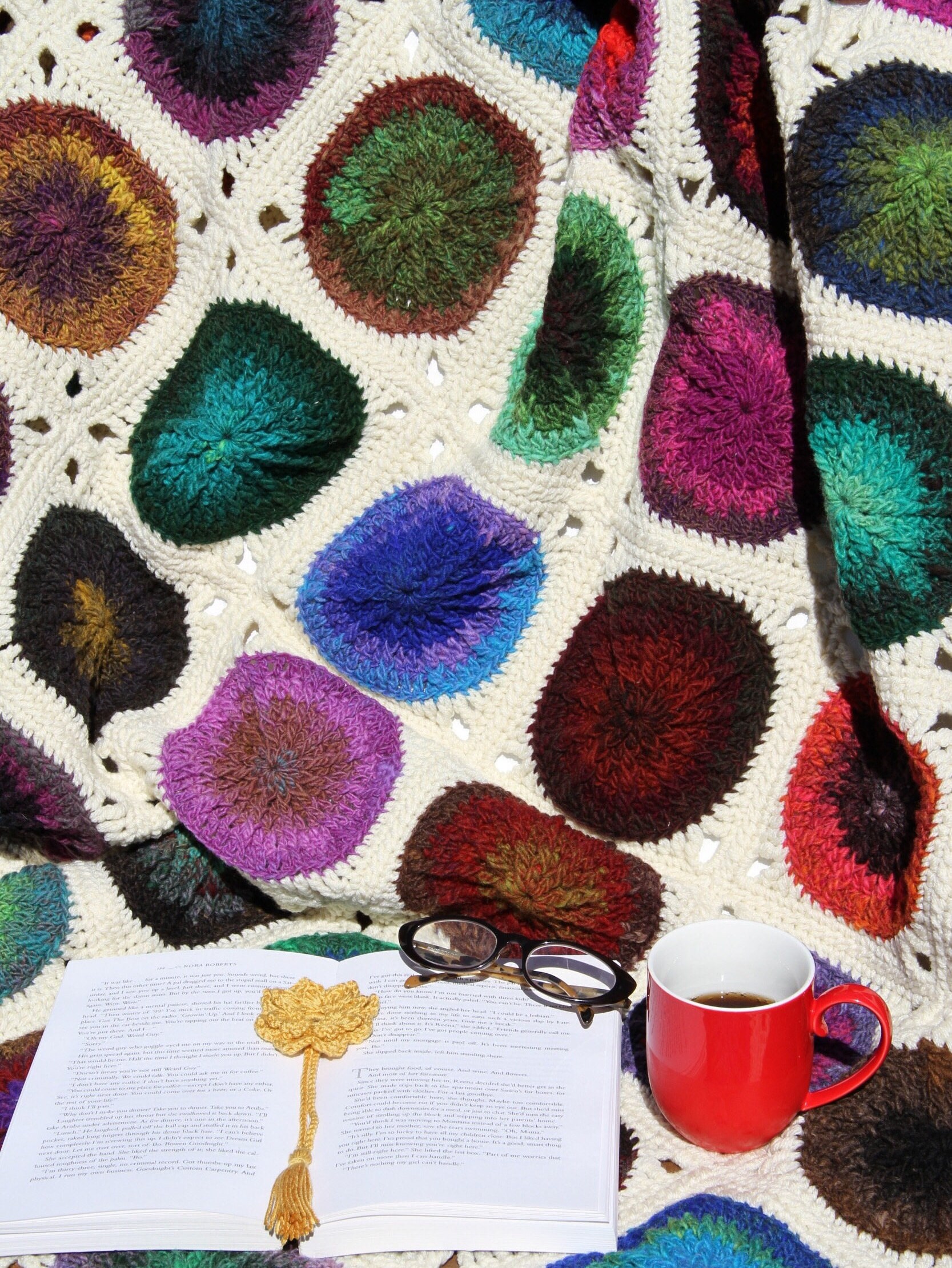 Crochet Multicolour Throw Noro Kureyon Afghan Home Decor - Etsy