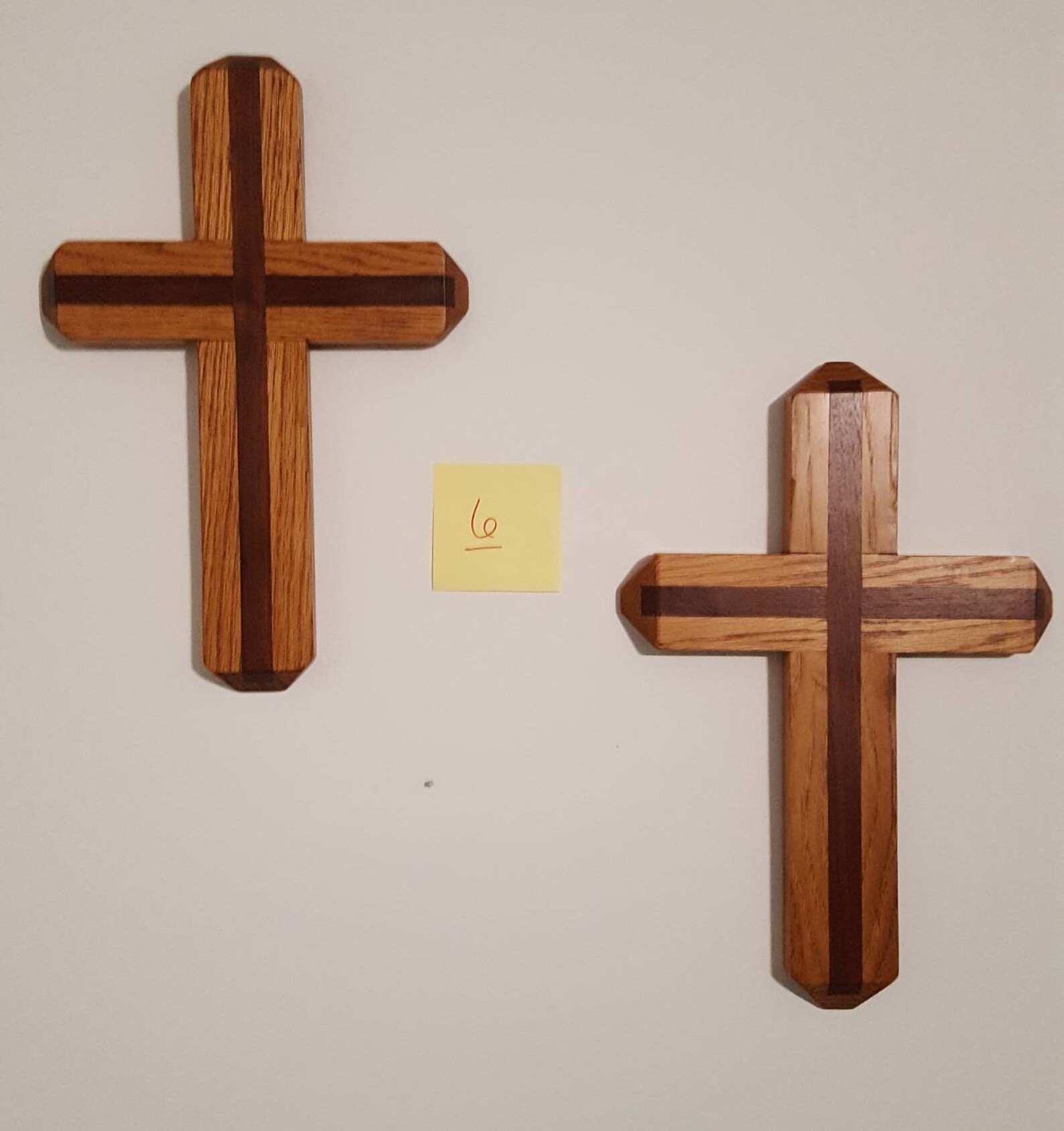 Oak Cross With Walnut Inlay. 5 is Cedar Inlay - Etsy