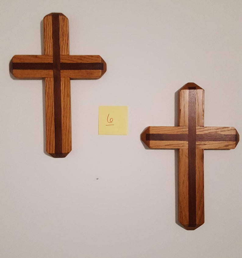 Oak Cross With Walnut Inlay. 5 is Cedar Inlay - Etsy