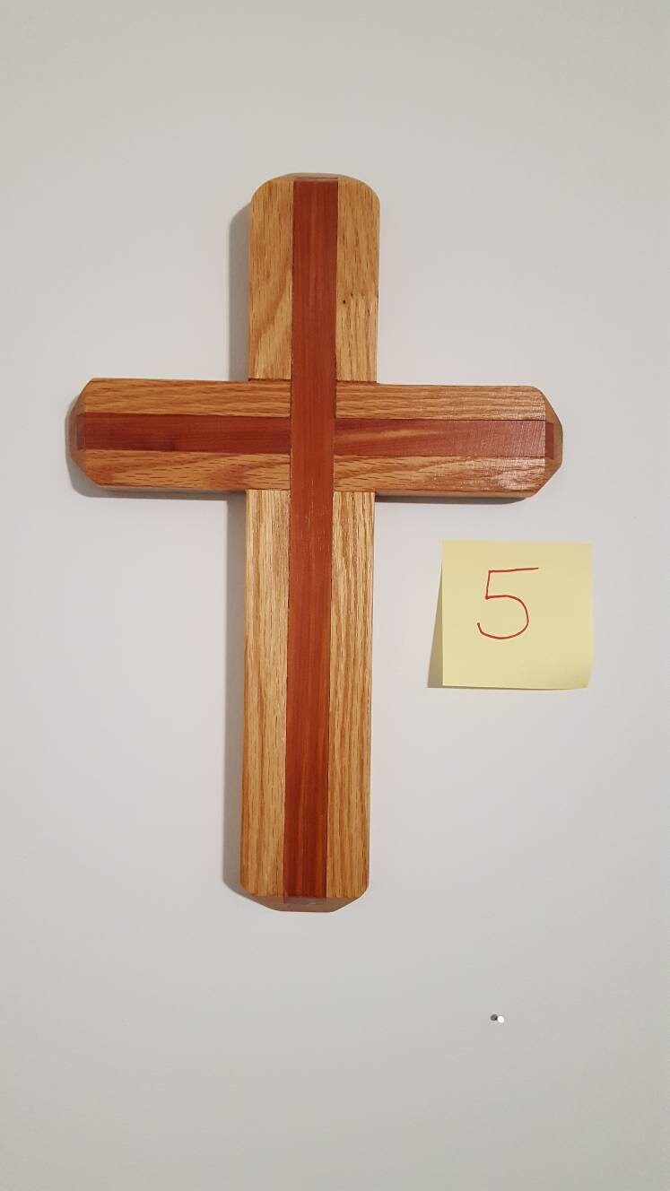 Oak Cross With Walnut Inlay. 5 is Cedar Inlay - Etsy