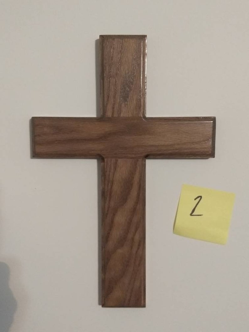 Oak or Walnut Cross. Solid Red Oak and Solid Black Walnut Wood. - Etsy