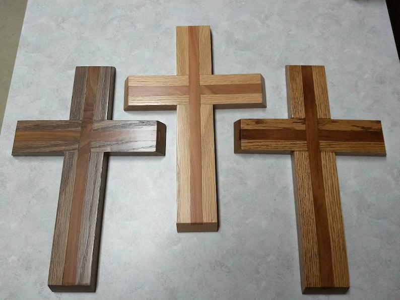 Oak Cross With Cedar Inlay - Etsy