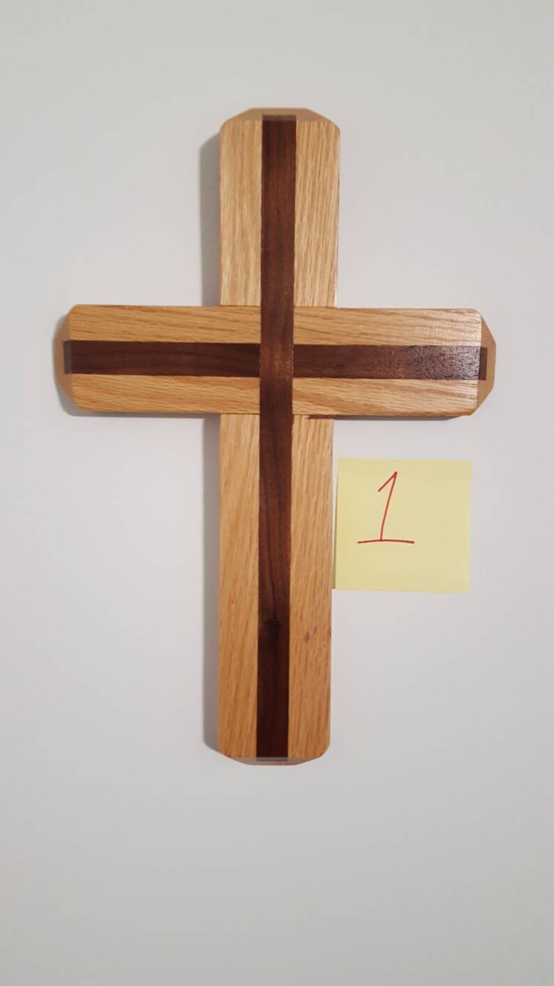 Oak Cross With Walnut Inlay. 5 is Cedar Inlay - Etsy