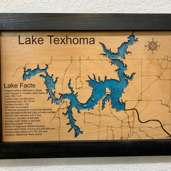 Custom Lake Map - Etsy