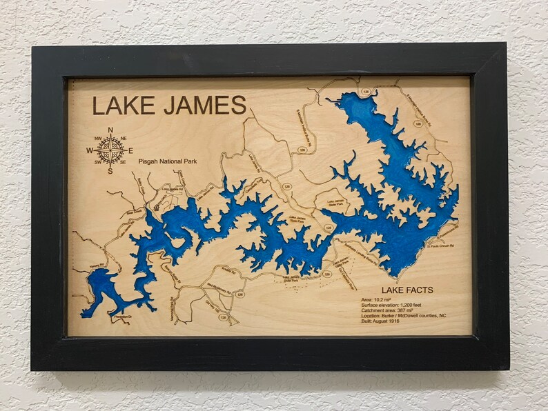 Custom Lake Map Personalized Housewarming Gift Lake House - Etsy