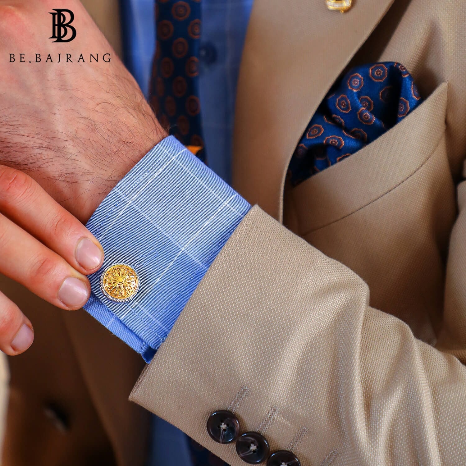 Vintage Cufflink Set in Gold Finish, Perfect Gifts for Men, Wedding ...