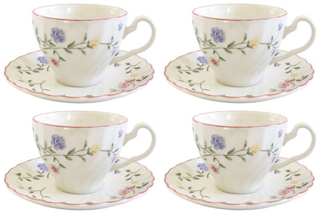 Set of 4 Summer Chintz Cups and Saucers - Johnson Brothers Cup and ...